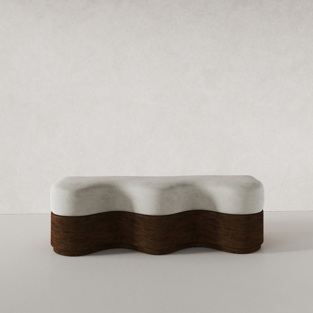 TRIANA BENCH QUEEN, ESPRESSO ⁓ EN GOLD – OLAA Design Australia